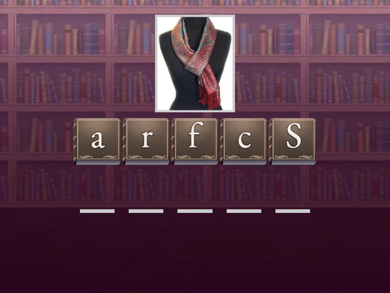 Fun For Movers - Unit 5 - words - Anagram