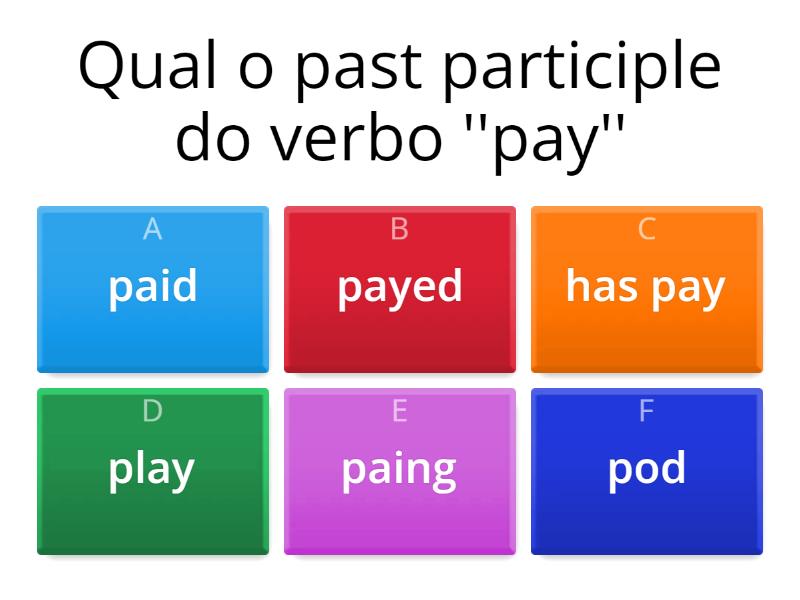 Past pariciple verbs