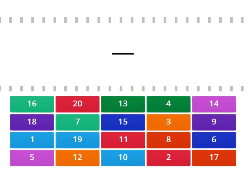 Numbers - Find the match