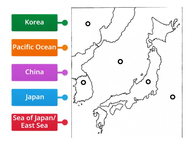 Japan Map - Labelled diagram