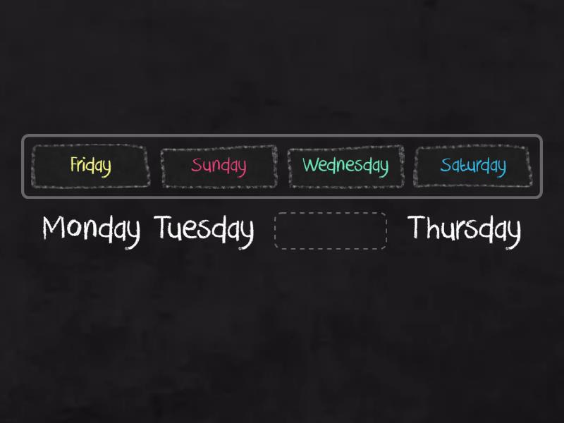 AS2 U2 L1 - Days of the week - Complete the sentence