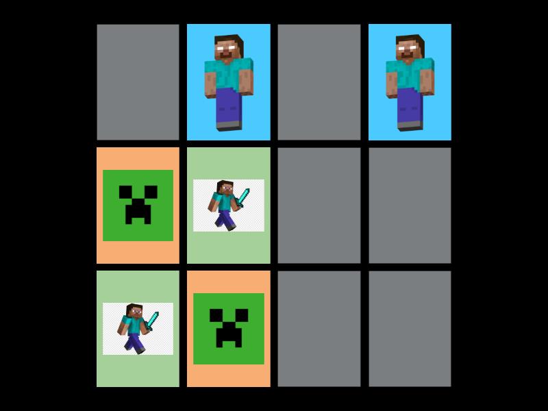 Encuentra la pareja de Minecraft - Matching pairs
