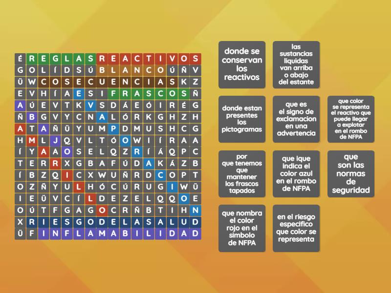 SOPA DEL LABORATORIO - Sopa de letras