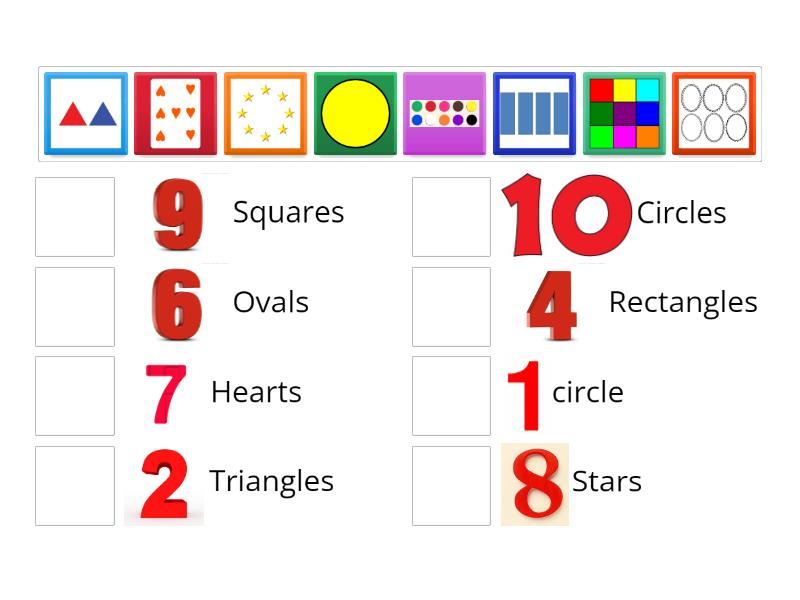 Numbers, Shapes - Match up