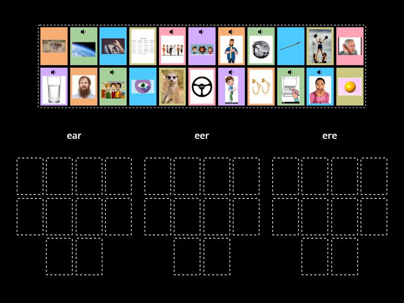 Sorting ear, eer, ere - Group sort