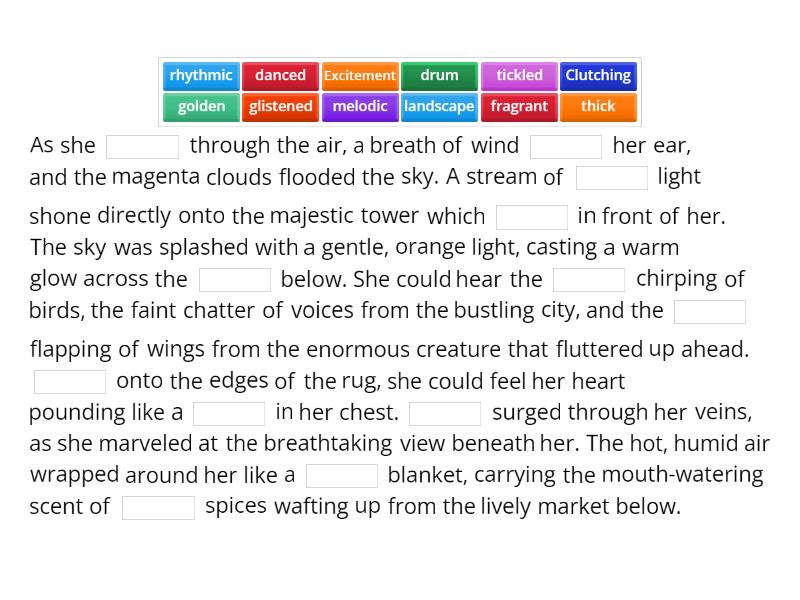 Description writing - Complete the sentence