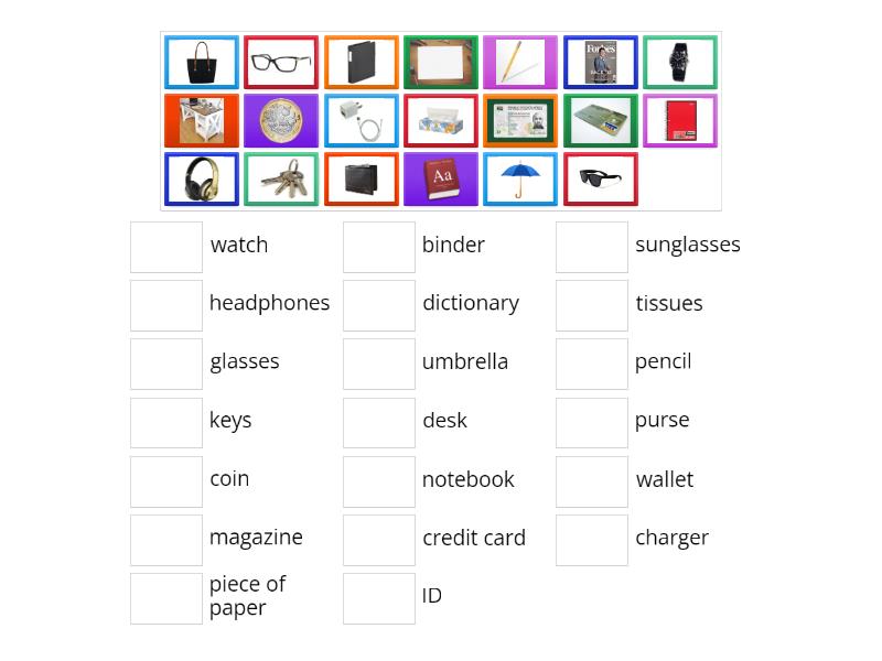 EF 1 Everyday objects - Une las parejas