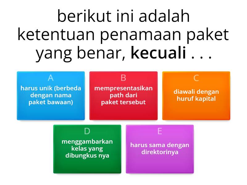 paket dalam java - Cuestionario