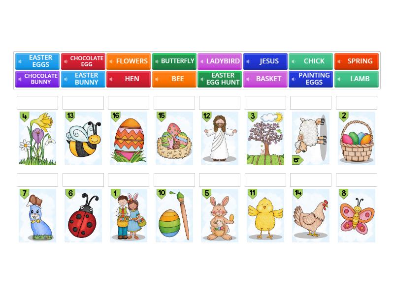 EASTER MATCH VOCABULARY - Match up