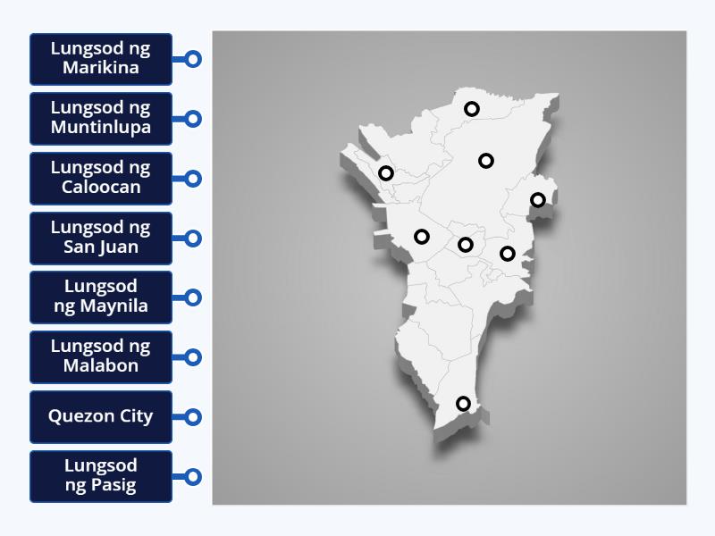 Mapa ng NCR - Diagrama con etiquetas
