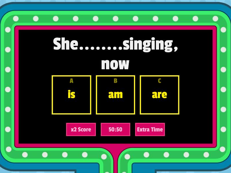 Present continuous - Gameshow quiz