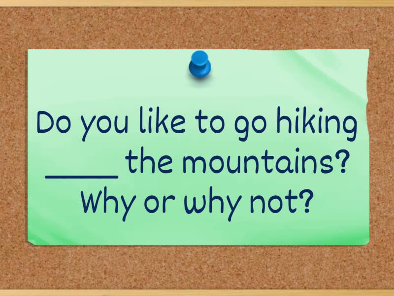 Prepositions of places Speaking On/in/at/to - Flash cards