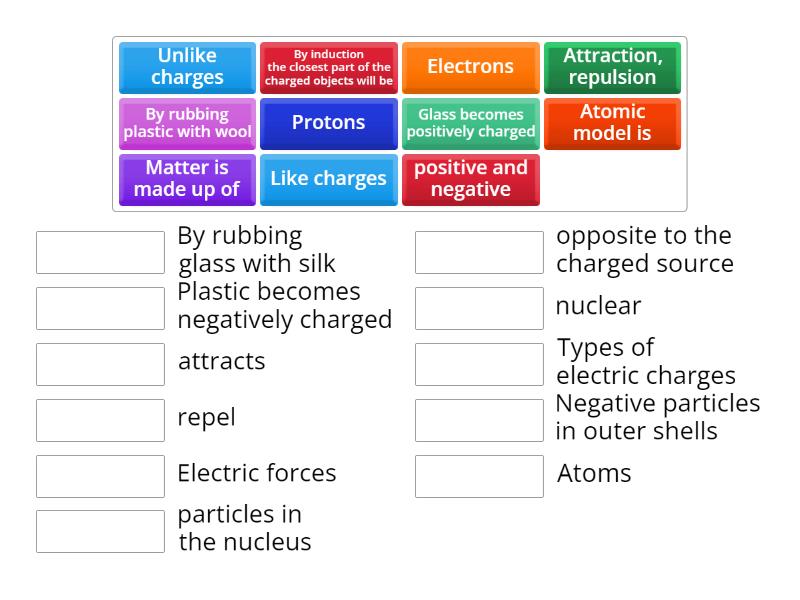 Static electricity - Match up