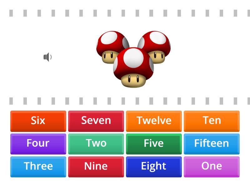 Numbers Mario Bros - Find the match