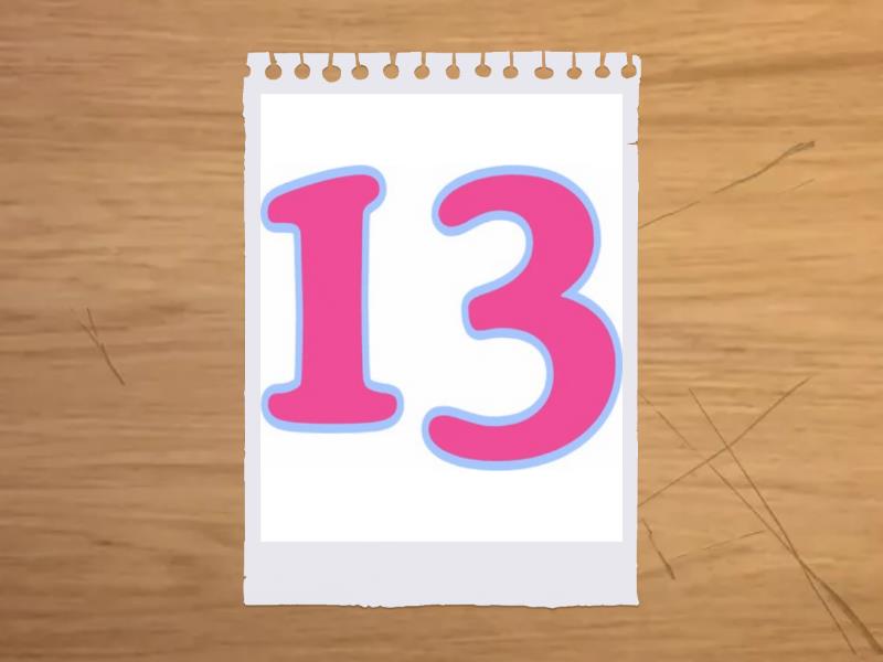 Numbers 1- 15 - Flash cards