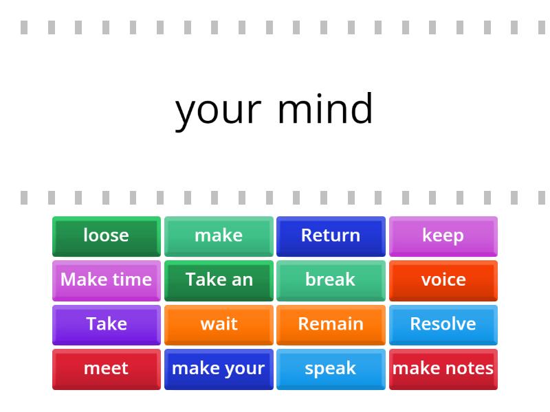 Roadmap B2 collocation unit 1 - Find the match
