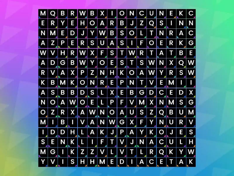 Kata kunci dalam Iklan, Slogan, Poster - Wordsearch