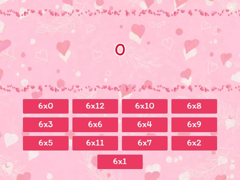 Multiplication Match Up: 6's facts - Find the match