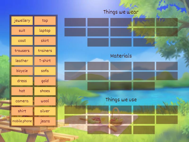 Shops Outcomes Pre-Intermediate - Group sort