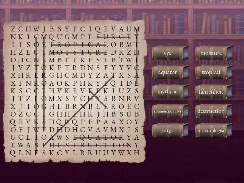 Vocabulary The Ultimate Storm Wordsearch