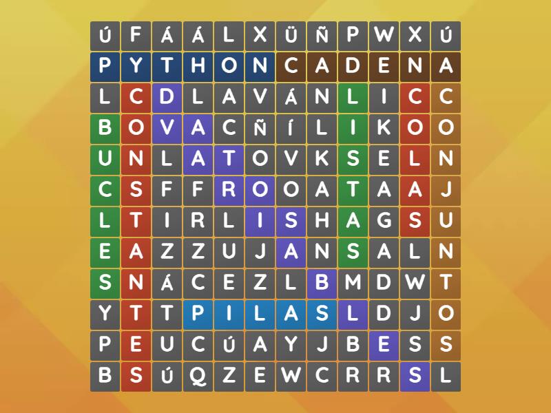 Sopa de Letras Python - Wordsearch