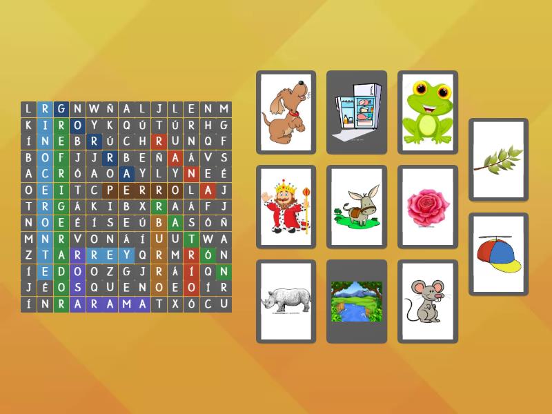 Sopa de letras Fonema rr - Wordsearch