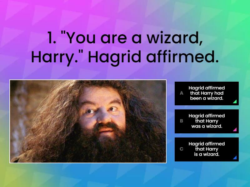 Harry Potter and Reported Speech - Quiz