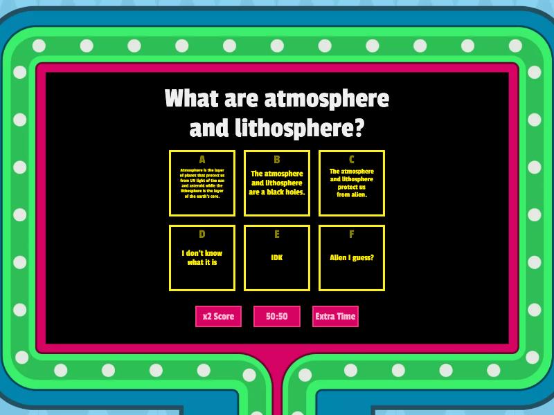 Atmosphere - Gameshow quiz