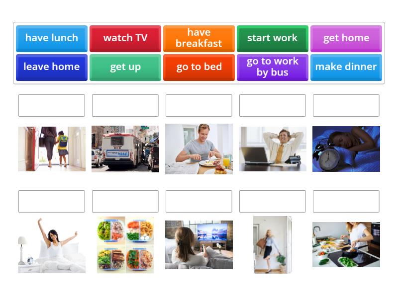 Speakout 3rd elem daily routine - Match up