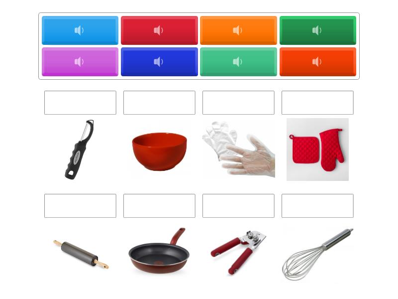 kitchen utensils - Match up