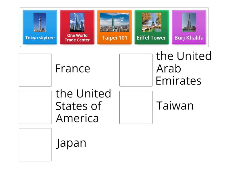 Famous Landmarks in the World - Match up