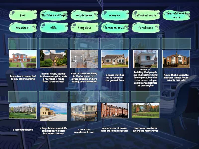 Types of home - matching challenge - Match up