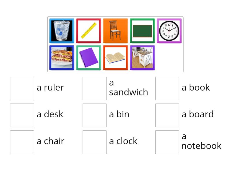Wider World Starter (Classroom objects) - Match up