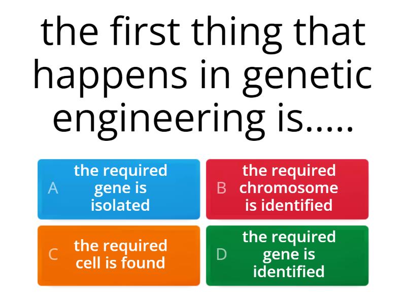 Genetic engineering process (N5 level) - Quiz