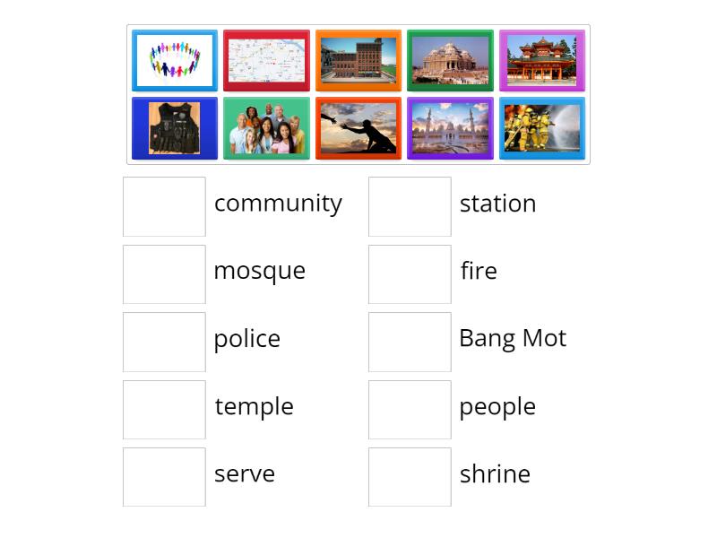 Community vocabulary - Match up