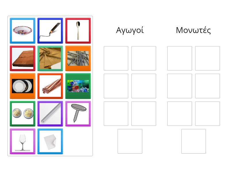 Αγωγοί και μονωτές - Group sort