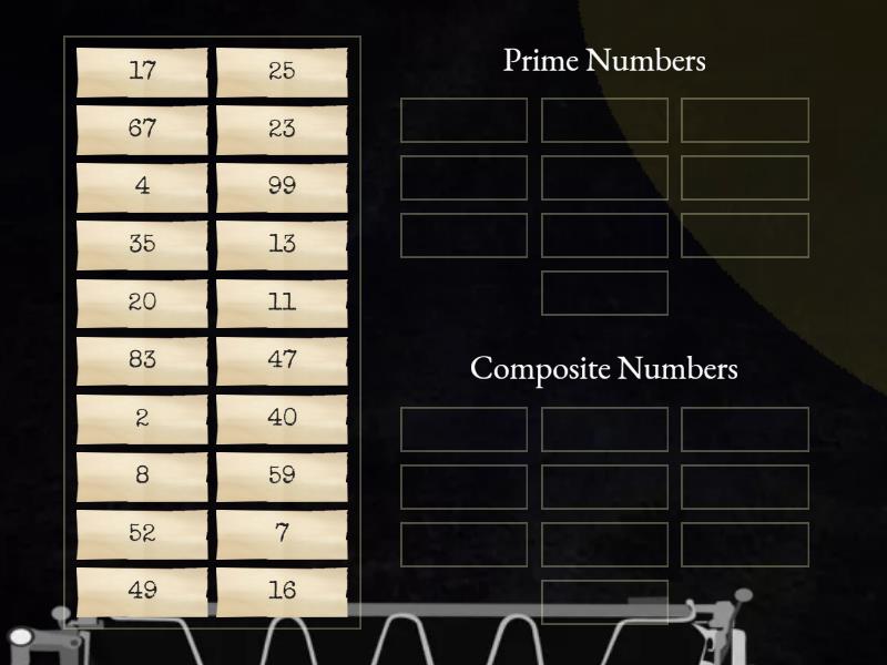 Prime vs Composite Numbers - Group sort