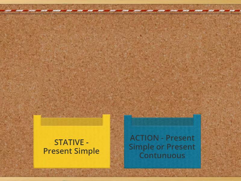 Go Getter 3 Unit 1 - State VS action verbs - Clasificación rápida