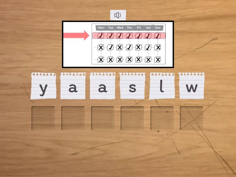 SPELLING LIST NO 22 - 2nd GRADE - Anagram
