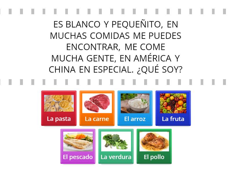ADIVINANZAS DE COMIDA (CON NOMBRES) - BEGINNER YOUNGER - 3RD TERM ...