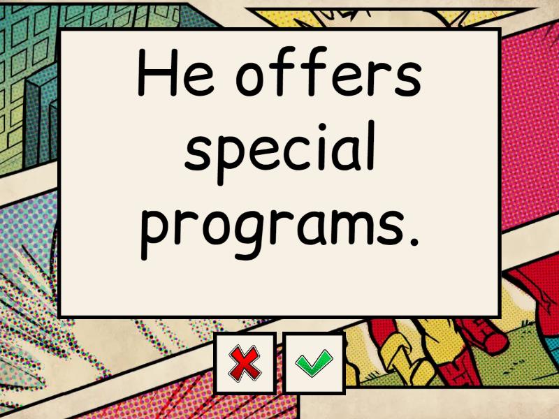 I offer special programs. to offer special programs - Flash cards