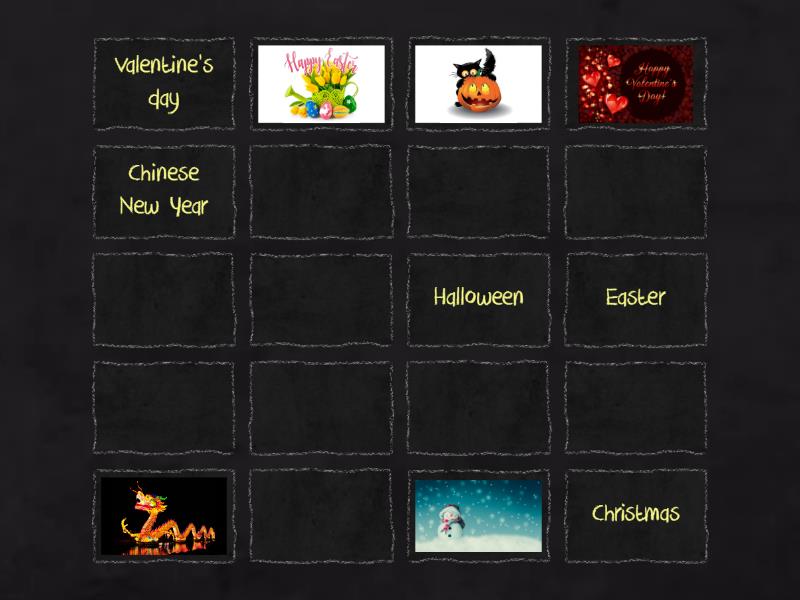 festivals - Matching pairs