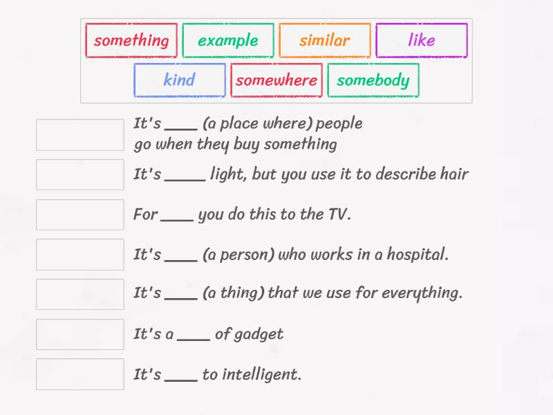 Useful expressions for explaining a word that you don't know - Match up