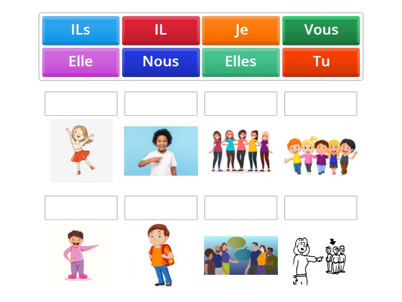 Les pronoms personnels sujets - Match up