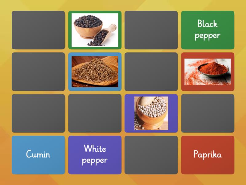 Spices - Matching pairs