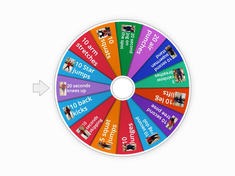 Movement breaks - Spin the wheel