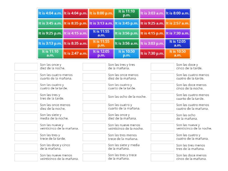 La hora: Pareo (Matching) - Match up