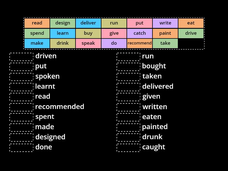 Verbs - Match up