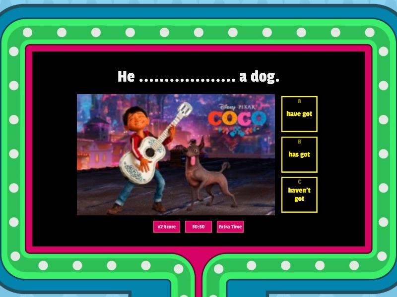 Have got/has got - positive, negative - Gameshow quiz