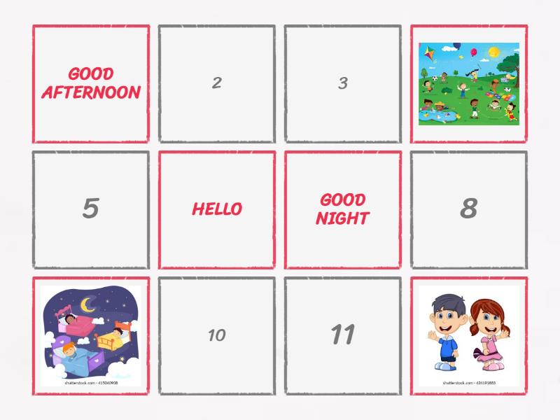 Memory Game Greetings Matching Pairs